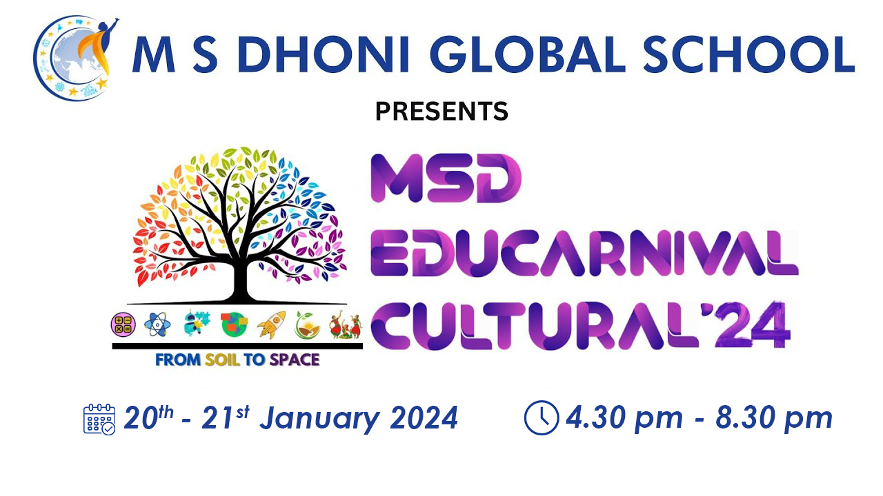 MSD Educarnival Culturals Live - M S Dhoni Global School Hosur